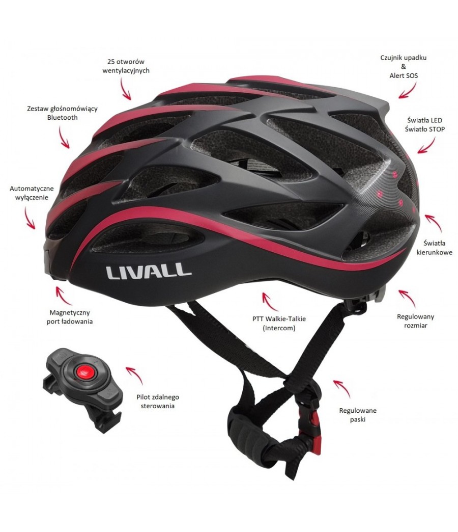 Kask Rowerowy Livall BH62 NEO z Bluetooth i detekcją upadku